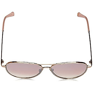 Fossil Women's Female Sunglass Style FOS 2096/G/S Aviator, Rose Gold, 57mm, 14mm
