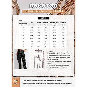Dokotoo Lounge Women's Pants 2023 Palazzo Dress Pants for Women High Waisted with Pockets Jogger Stretchy Y2K Cargo Pants Khaki