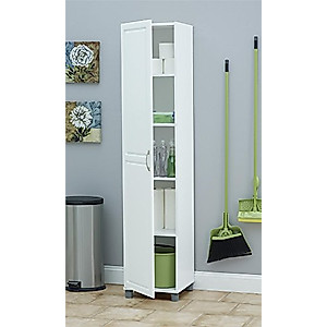 SystemBuild Kendall 36" Utility Storage Cabinet - White & Kendall 16" Utility Storage Cabinet - White