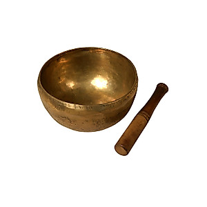 Chakra Healing Tibetan Singing Bowls Set of 3 pieces ~ Hand Hammered Himalayan Meditation Bowls ~ 5.5"-7.5" ~ included 3 Mallets, 3 cushions & 1 Tingsha (Cymbal). Handmade in Nepal by Thamelmart