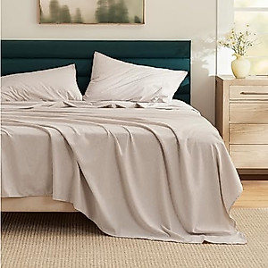 Bedsure Full Size Sheets - Ultra Soft Cationic Dyed Bed Sheets, Fits Mattresses up to 16" Thick, Breathable Full Sheets, Hotel Luxury Bedding Sheets and Pillowcases, 4 Pieces, Warm Taupe