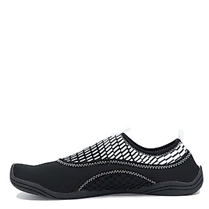 JBU by Jambu Women's Fin Water Ready Shoe, Black/White Print, 8.5