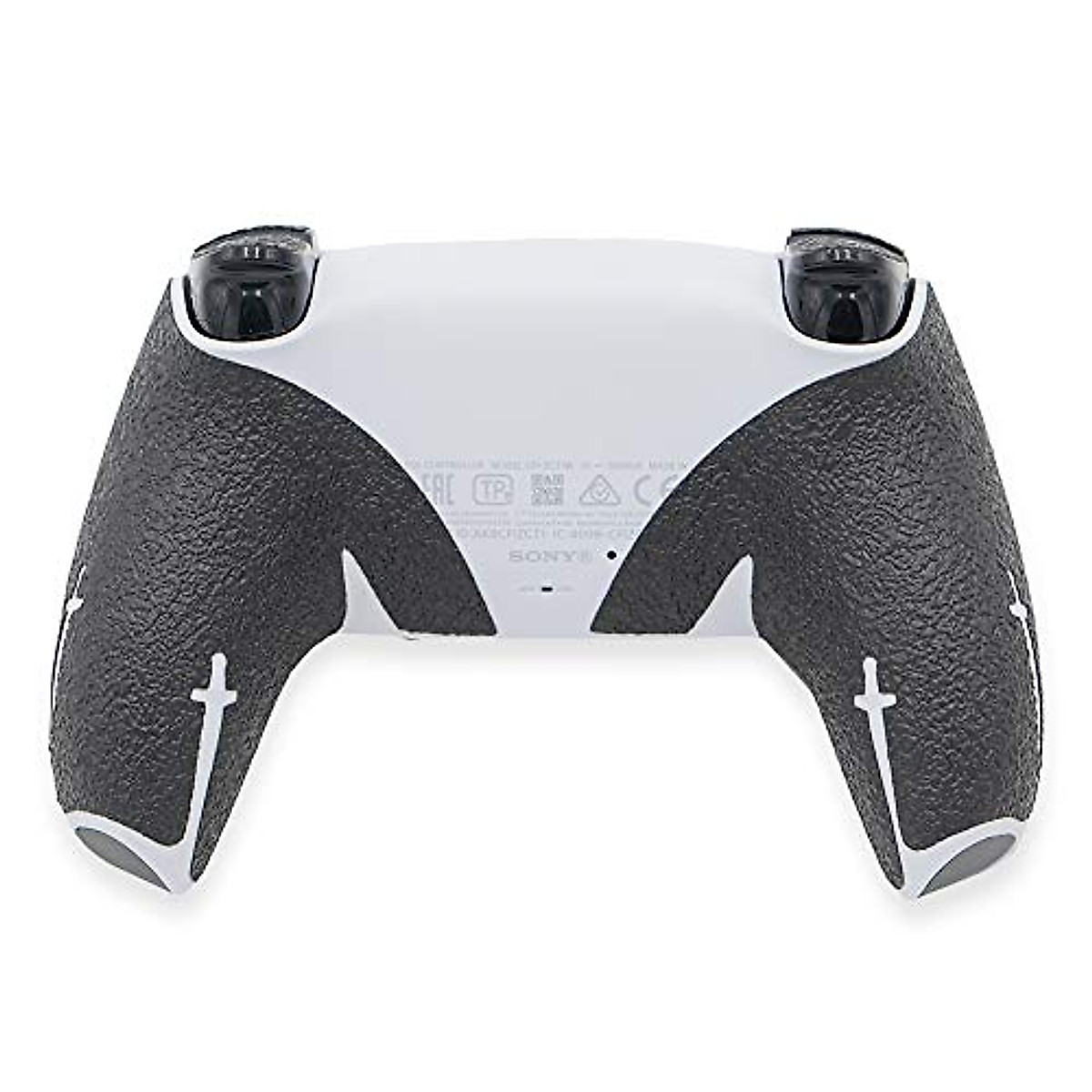 Dragon Grips Controller Grips for PS5 Controllers Textured Skin kit for Playstation 5 Dualsense. Haptic Compatible Gaming Controller Grip Skins for Buttons, triggers, D-pad Black 22 pcs (Single Unit)