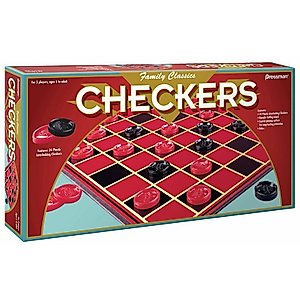 Pressman Family Classics Checkers - with Folding Board and Interlocking Checkers