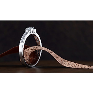 Dazzlingrock Collection 0.60 Carat Princess Cubic Zirconia 3 Stone Minimalist Anniversary Ring for Women in 925 Sterling Silver Size 6.5