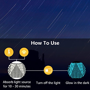 MOJOTORY Glow in The Dark Star Stickers, Bright and Lasting, Glow Stickers for Ceiling and Wall, Glow in The Dark Stars for Ceiling, Fantastic Wall Stickers for Bedroom, Blue