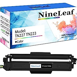 NineLeaf Compatible Toner Cartridge Replacement for Brother TN227 TN-227 TN-227BK TN227BK Work with HL-L3230CDN HL-L3290CDW DCP-L3550CDW MFC-L3770CDW HL-L3210CW Printer (1 Pack Black)