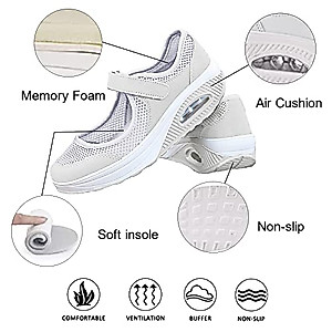 Unybwonn Nurse Shoes Flexible Shoes Walking Shoes Casual Working Shoes Breathable Vamp Top Protection Shoes White 9