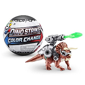 5 Surprise Dino Strike Series 5 Color Change (2 Pack) by ZURU Mystery Collectible Mini Dinosaur Toys Fossils Capsules for Boys and Kids (2 Pack)