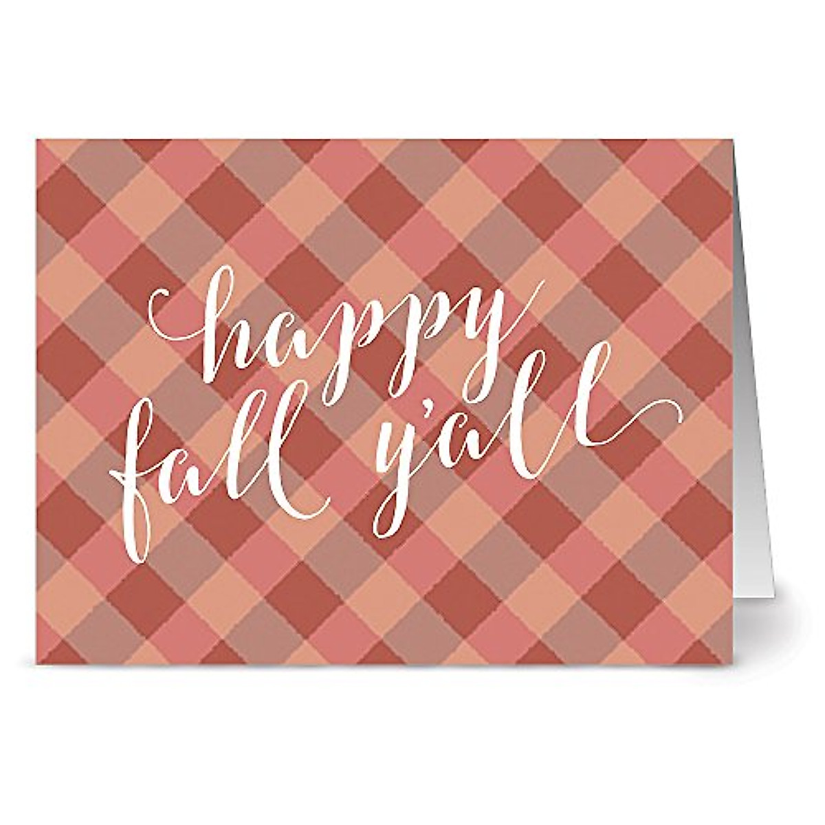 Note Card Cafe Fall Cards with Kraft Envelopes | 24 Pack | Blank Inside, Glossy Cover | Happy Fall Y'all Design | Set for Holidays, Fall, Autumn, Greeting Cards, Thank You Notes, Thanksgiving