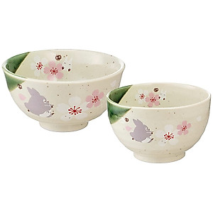 Studio Ghibli - My Neighbor Totoro - Sakura/Cherry Blossom, Skater Traditional Japanese Porcelain Dish Series - Small Rice Bowl