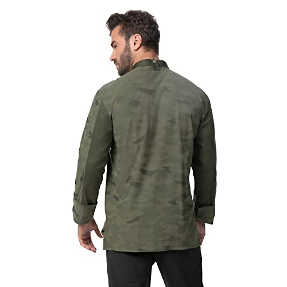 Chef Works Men's Mojave Chef Coat, Olive, Medium