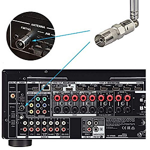 Bingfu 75 Ohm FM Antenna FM Antenna and AM Antenna for Pioneer Onkyo Yamaha Marantz Indoor HD Radio FM Radio Bluetooth Home Stereo Receiver AV Audio Video Home Theater Receiver Power
