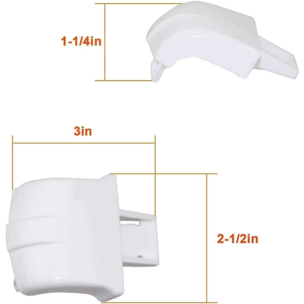 Aupll Replace WR2X8345, Door Bar End Cap Replaces, Hotpoint (2 Pack)