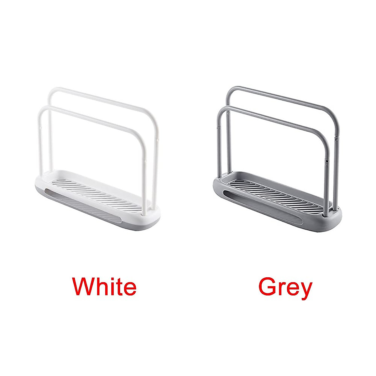 Kakalote Dishcloth Holder Rack,Detachable Towel Storage Rack,Removable Dishcloth and Sponge Drying Rack for Kitchen, Sink and Bathroom(Grey)