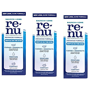 Renu Multi-Purpose Contact Lens Solution Travel Size,2 Fl Oz (Pack of 3)