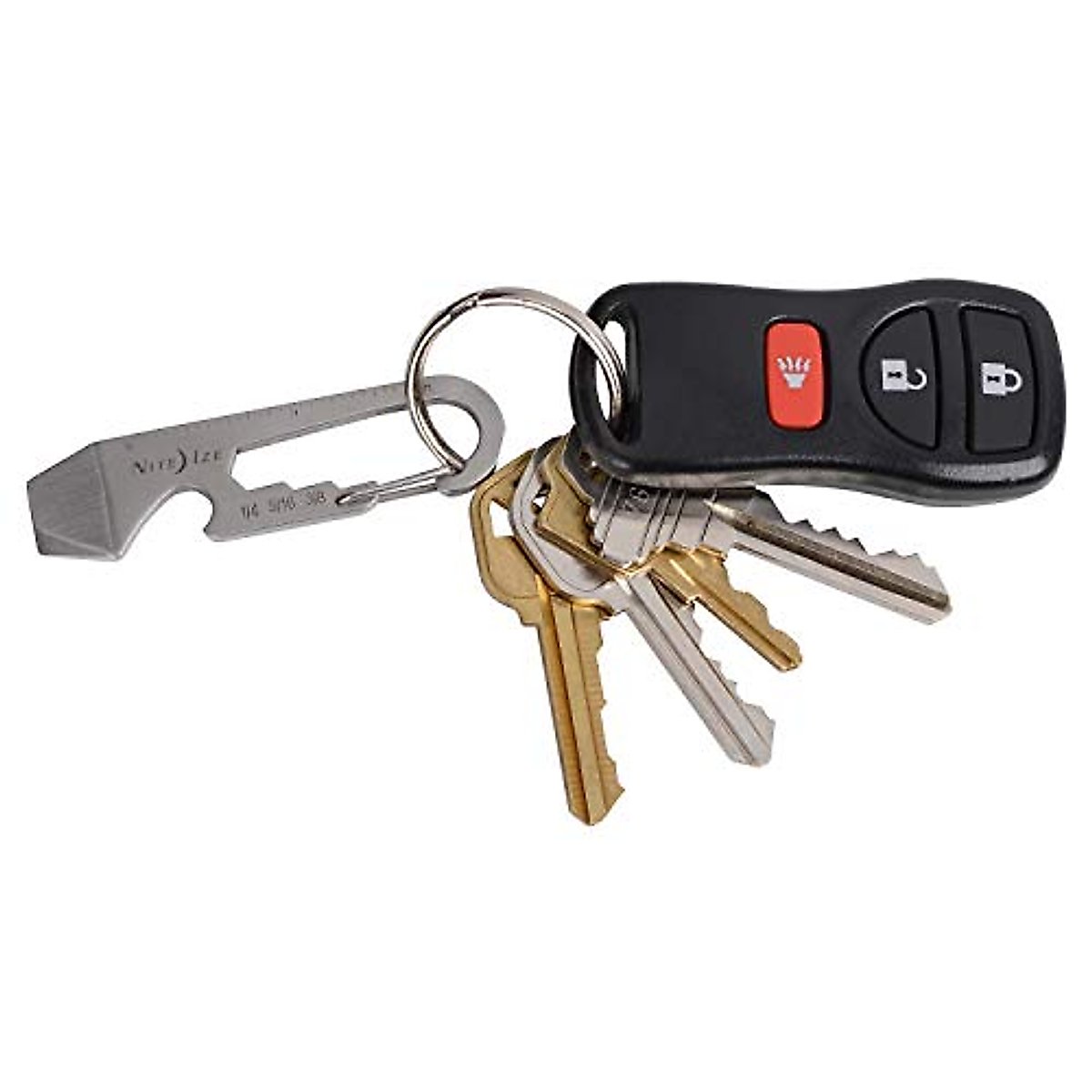 Nite Ize KMT-11-R3 Sized Easily attaches to an existing Chain or Strap DoohicKey Key Keychain Multi-Tool (1 Pack), One, Stainless