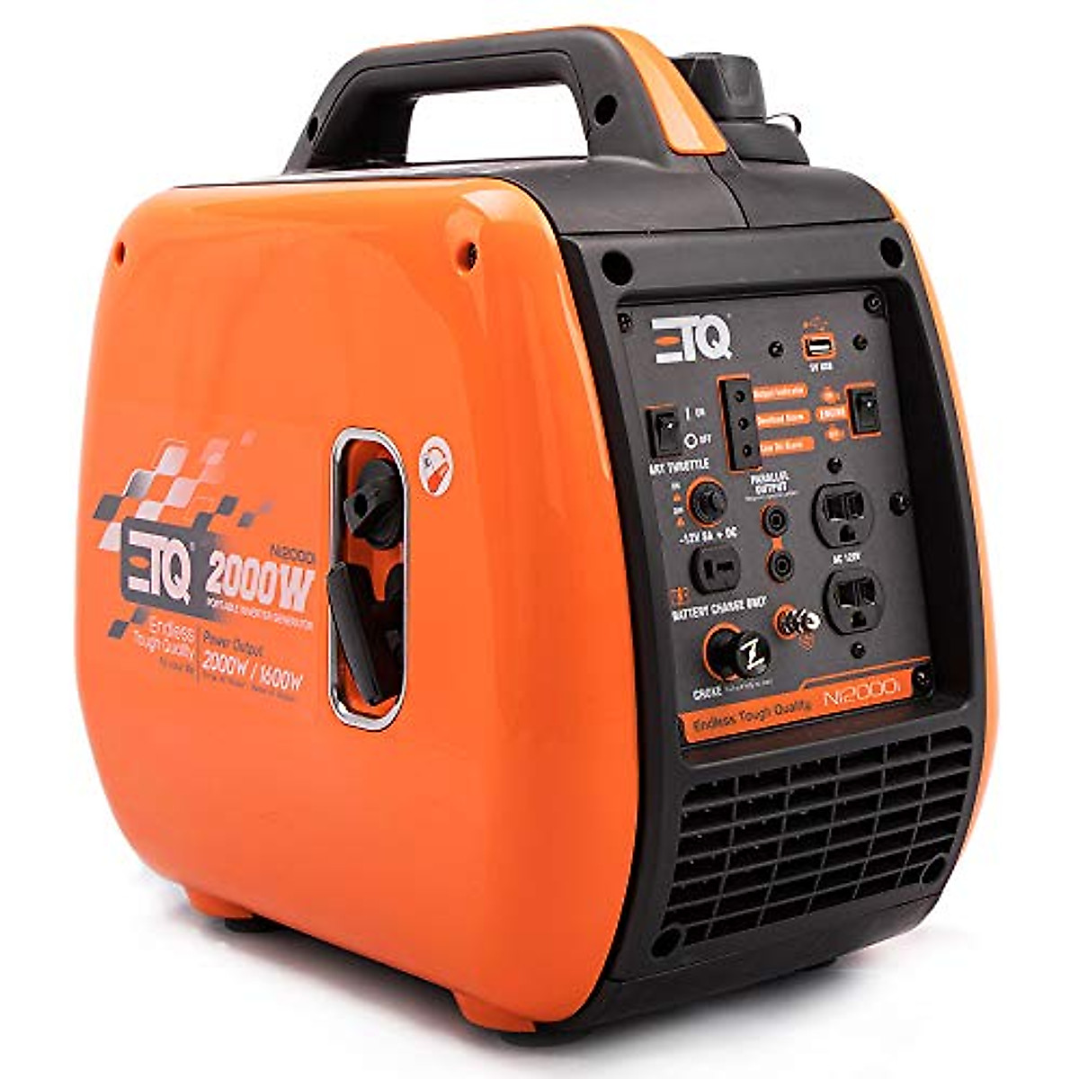 ETQ Tough Quality 2000/3600Watt Portable Generator - Extremely Quiet - CARB Compliant (2000W inverter)