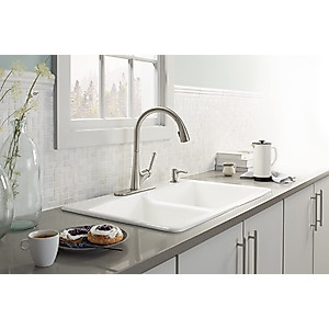 Kohler R77748-SD-VS Malleco Touchless Pull Down Kitchen Sink Faucet with Soap/Lotion Dispenser, Vibrant Stainless