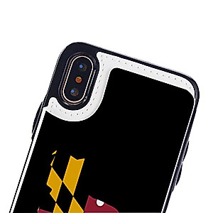 Pitbull Maryland Flag Wallet Phone Cases Fashion Leather Design Protective Shell Shockproof Cover Compatible with iPhone X/XS