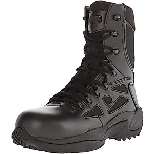 Reebok Work Men's Rb8874 Rapid Response Rb Composite Toe 8" Stealthtactical Boot with Side Zipper Black Fashion, 9