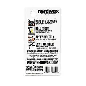 Nerdwax Glasses Wax - Single | Stop Sliding Glasses | Anti-Slip Eyewear Retainer | As Seen on Shark Tank