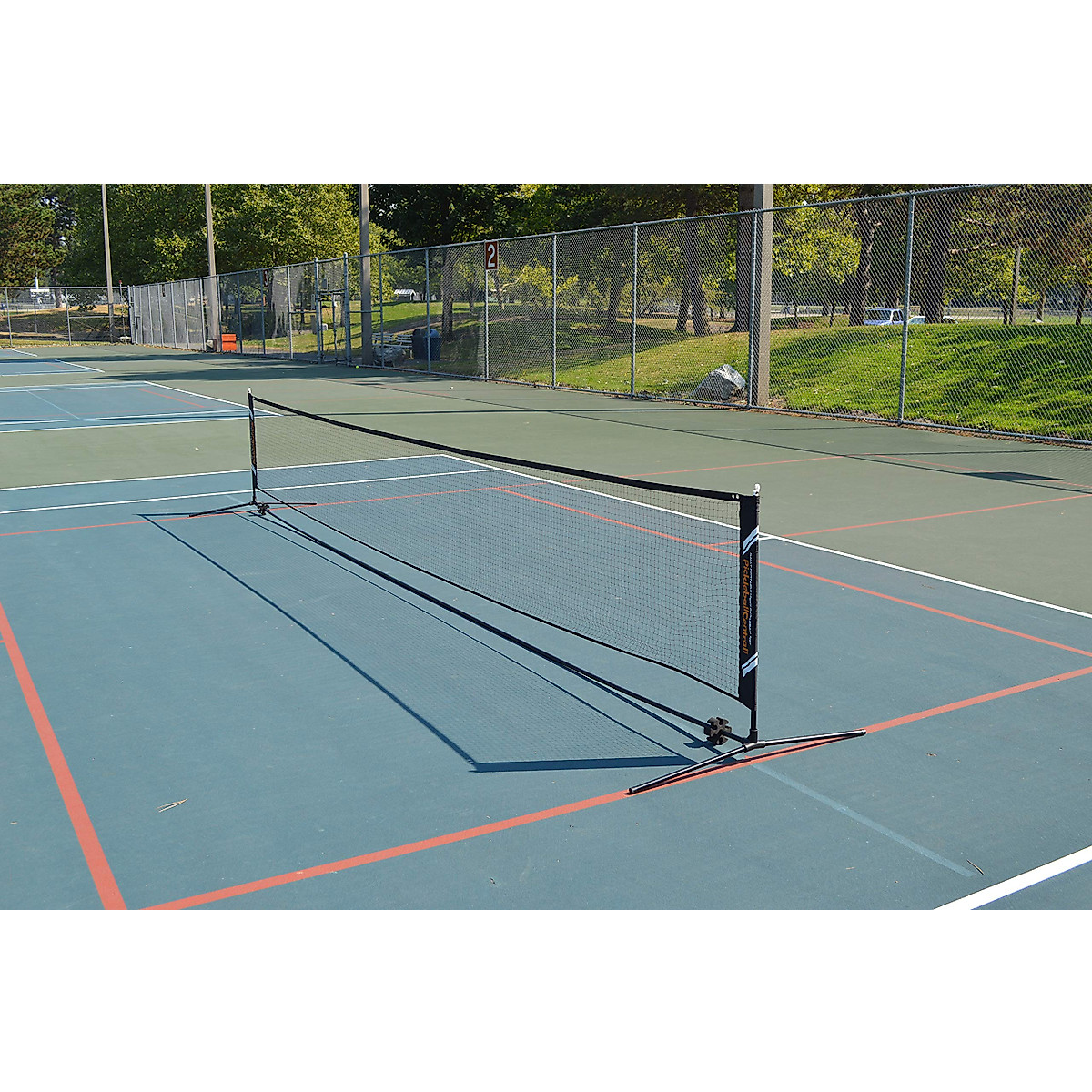 PickleballCentral Rally Portable Light Pickleball Net - 20 Foot Lightweight Portable Pickleball Net and Frame - Regulation Height - Easy Set-Up, Steel Tube Frame, Net Carry Bag