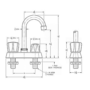 Pfister Pfirst Series 2-Handle Bar/Prep Kitchen Faucet, Polished Chrome