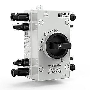 RICH SOLAR Solar PV DC Quick Disconnect Switch 1500V 32 Amps & 800V 55 Amps, RS-i4
