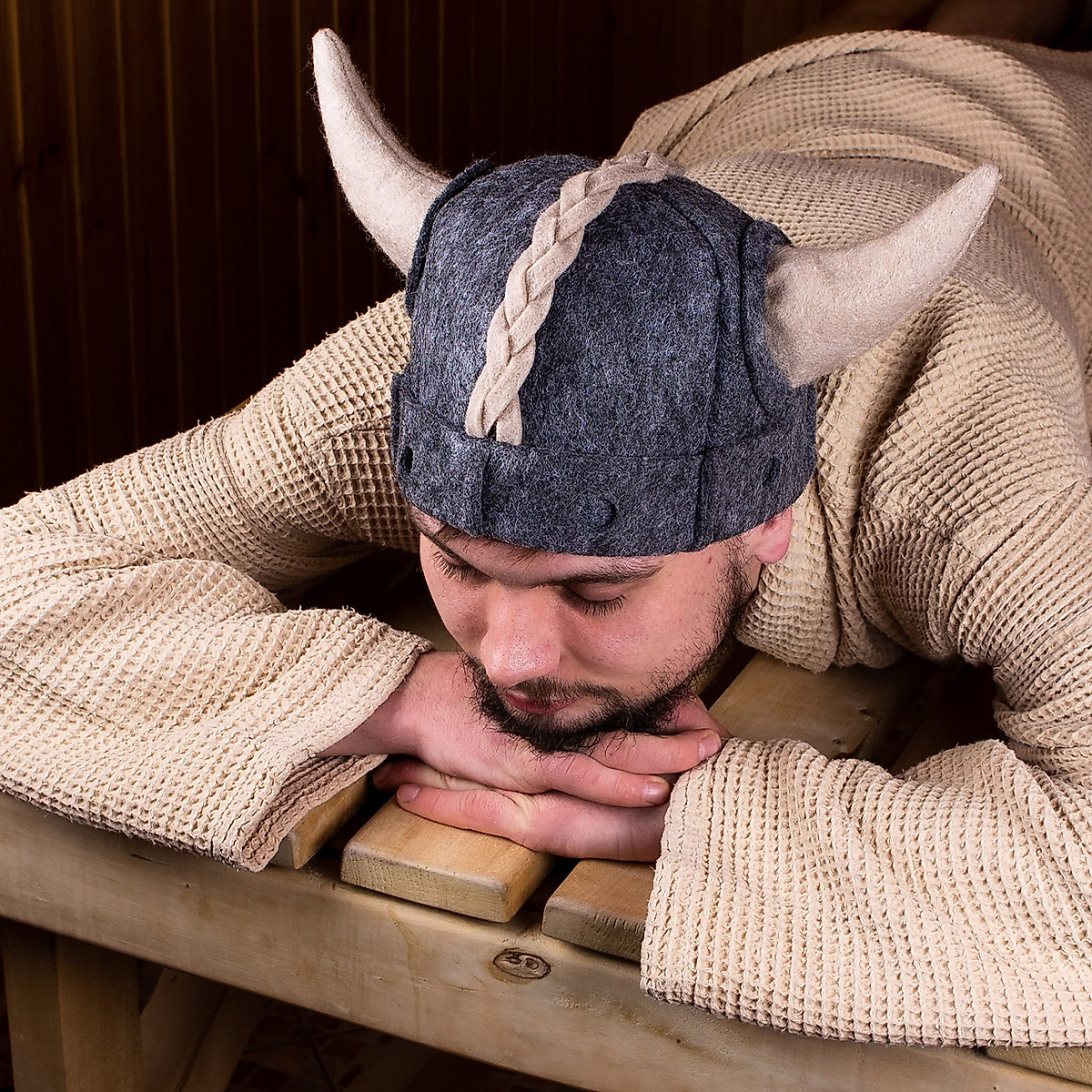 Sauna Hat Viking Russian Banya Hat for Men - Hats Sauna Hat for Men Sauna Hat Finnish Ukraine Sauna Hat Sauna Hat for Men Sauna Hats Russian Gray