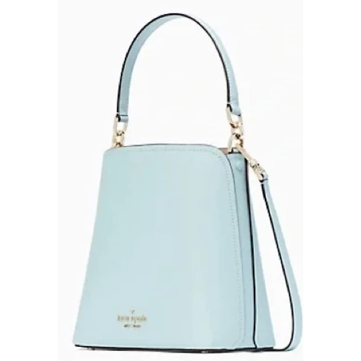Kate Spade Darcy Refined Grain Leather Small Bucket Bag Crossbody (Blue Glow)