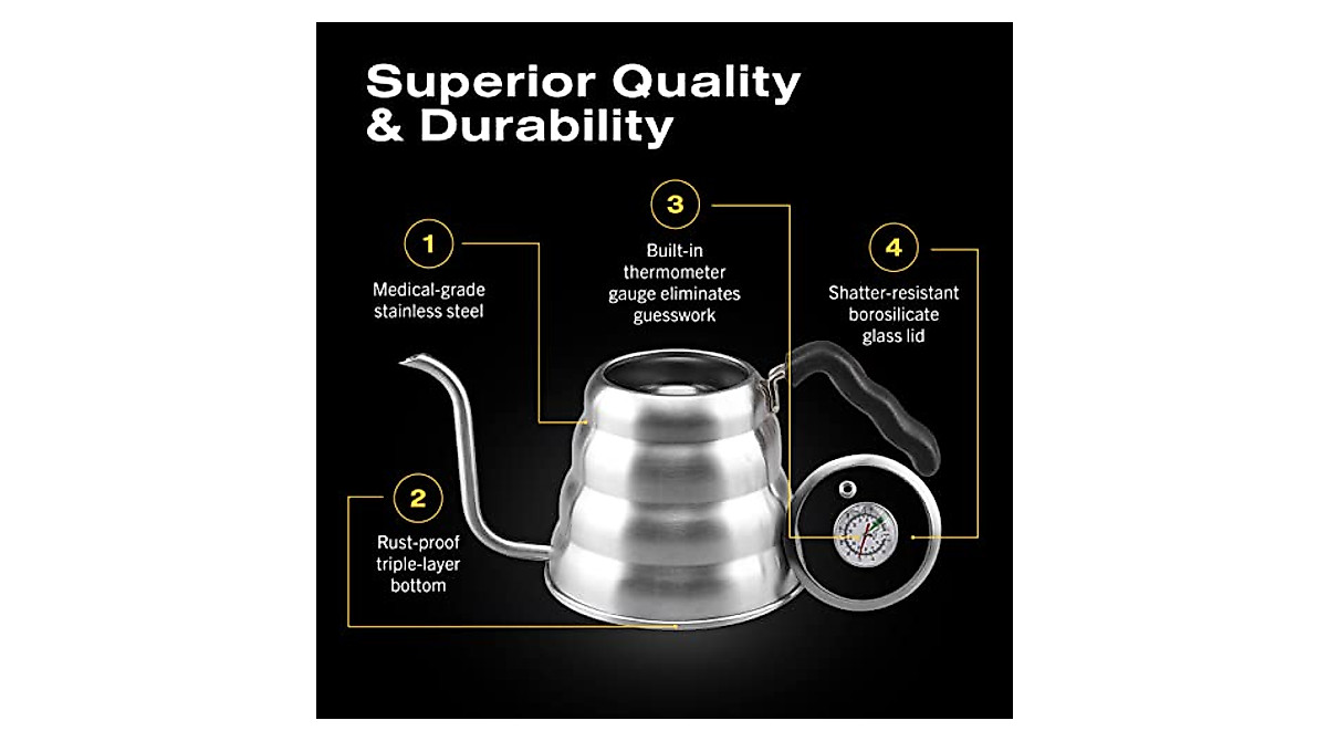 Bean Envy Gooseneck Coffee Kettle - Perfect Brew Every Time