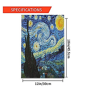 Moslion Van Gogh Garden Flags Double Sided Classic Arts Starry Night Farmhouse Sky Moon Yard Flag 12.5x18 Inch Burlap Banners Home Decorative Outdoor Villa