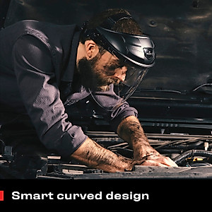 NoCry Premium Safety Face Shield for Grinding and Cutting — Anti-Fog, Clear Face Shield Mask with Adjustable Headgear - Impact Resistant Full Face Shield — ANSI Z87.1 Certified Grinding Face Shield