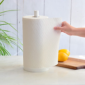 Youngever Plastic Paper Towel Holder, Upright Towel Holder Stand for Kitchen, Bathroom, and Dining Room (Style A)