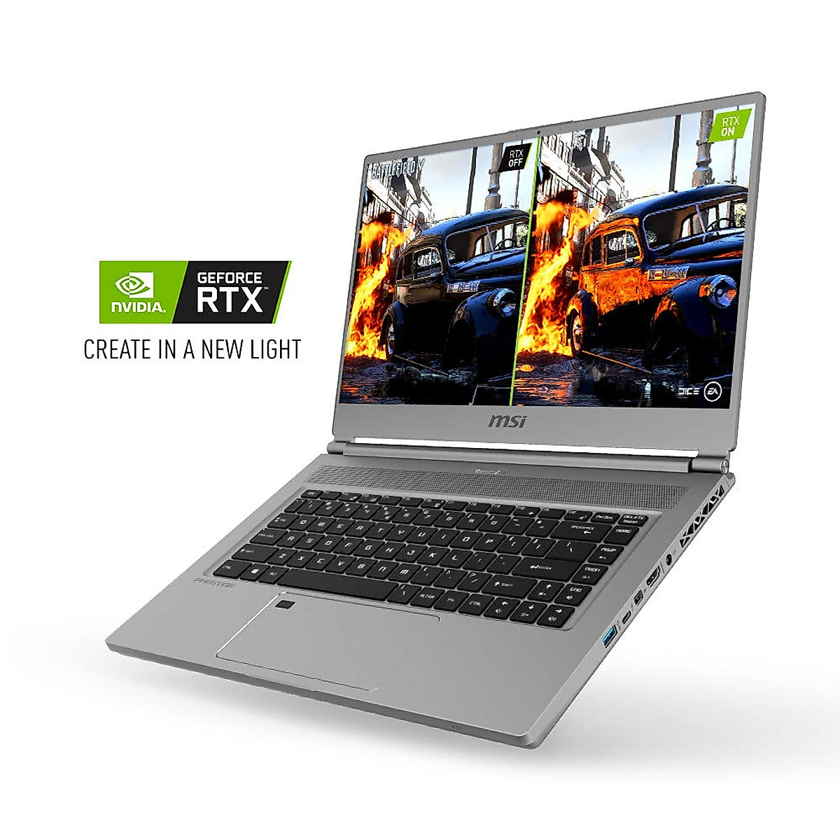 MSI P65 Creator-253 15.6" Ultra Thin Productivity/ Gaming Laptop, NVIDIA RTX 2070 8G, 144Hz 7ms, Intel Core i7-8750H, 32GB, 512GB NVMe SSD RAID, TB3, Fingerprint, Win 10 PRO