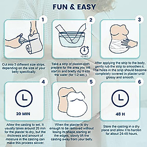 Olicard Belly Casting Kit Pregnancy, Belly Cast Kit for Expecting Mothers, Pregnancy Belly Mold Casting Kit, Unique Keepsake for Pregnant Belly, Perfect Baby Shower & Pregnancy Gifts (Glitter)