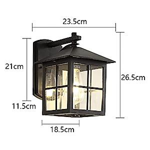 TAMSOI Outdoor Wall Lantern Black Matte Finish, Waterproof Exterior Wall Light Wall Mounted Sconce Lighting Fixture with Clear Shade Industrial Antique for Entryway Front Door Garage