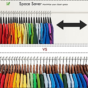 ATZJOY Velvet Shirt Hangers 30 Pack Non Slip Clothes Hangers Ultra Slim Space Saving Clothing Hangers for Coats, Suit, Shirt, Pants & Dress Clothes(Black)