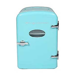Frigidaire EFMIS175-BLUE Portable Mini Fridge-Retro Extra Large 9-Can Travel Compact Refrigerator, Blue, 6 Liters