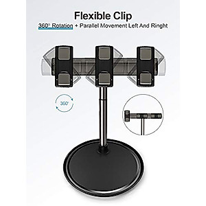 Phone Stand,Cell Phone Stand of Desk,Multi-Phone Holder,Adjustable Height,Unlimited Vision,Stable Base,Support All Phones and Screens from 2-15.6 inch+4.7 inch,(iPhone, Android,Switch,etc.),