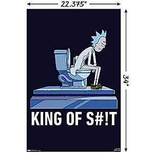 Trends International Rick And Morty - Toilet Wall Poster, 22.375" x 34", Poster & Mount Bundle
