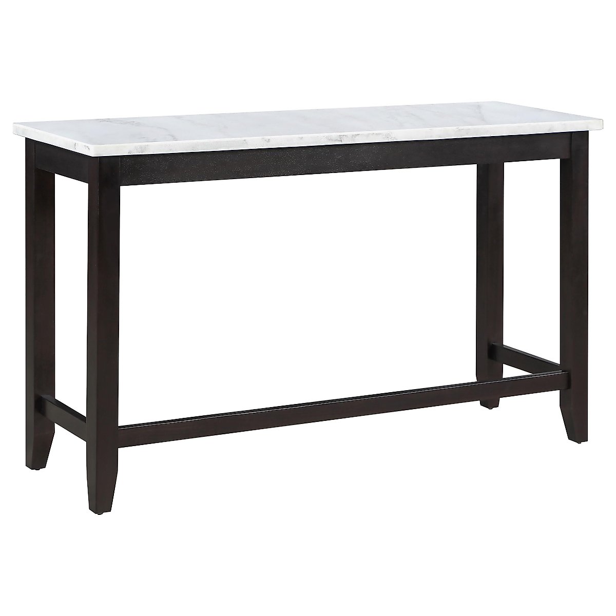 Coaster Home Furnishings Toby Rectangular Marble Top Counter Height Table Espresso and White