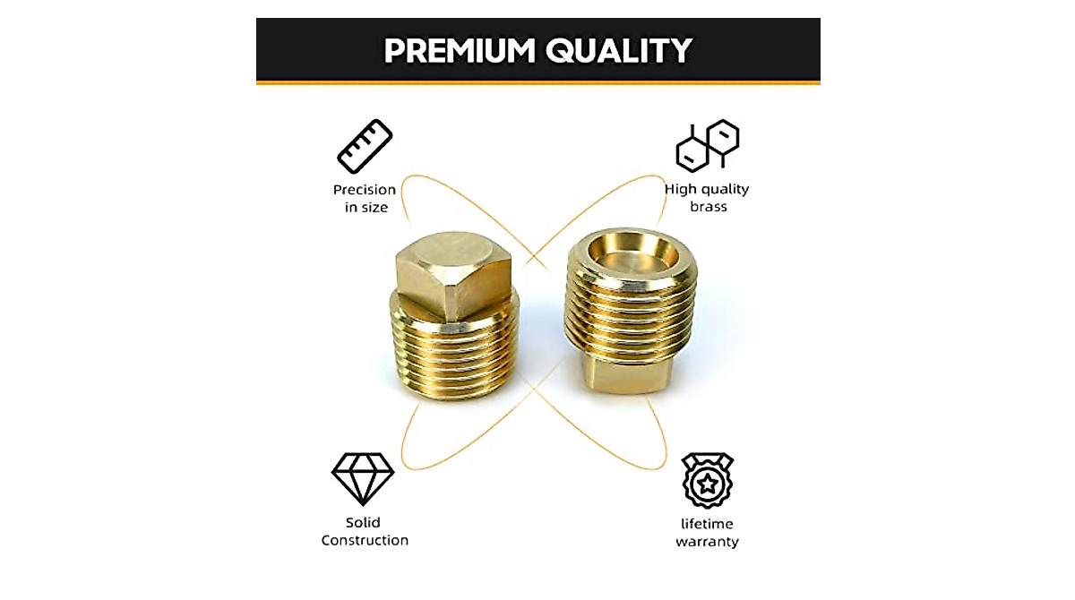 Boat Plugs 1/2 Inch Npt Solid Brass Boat Drain Plug, 2 Pack Garboard ...