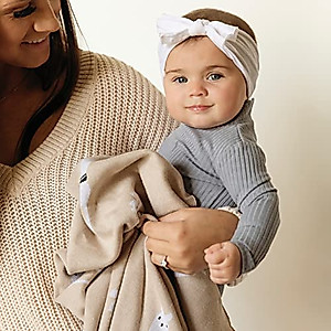 Unisex Cozy Receiving Swaddle Cuddle Stroller Crib Stroller 100% Fine Loomed Cotton Blanket - Quilt Blanket for Newborns, Infants Toddler, Boys and Girls (Llama - Cream)