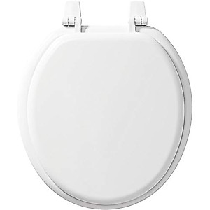 BEMIS 400TTA 000 Economy Toilet Seat, Durable Enameled Wood, ROUND, White