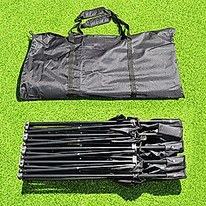 BenefitUSA 4 Seater Sideline Bench Portable Folding Team Sports Bench Sits Outdoor Waterproof- Black