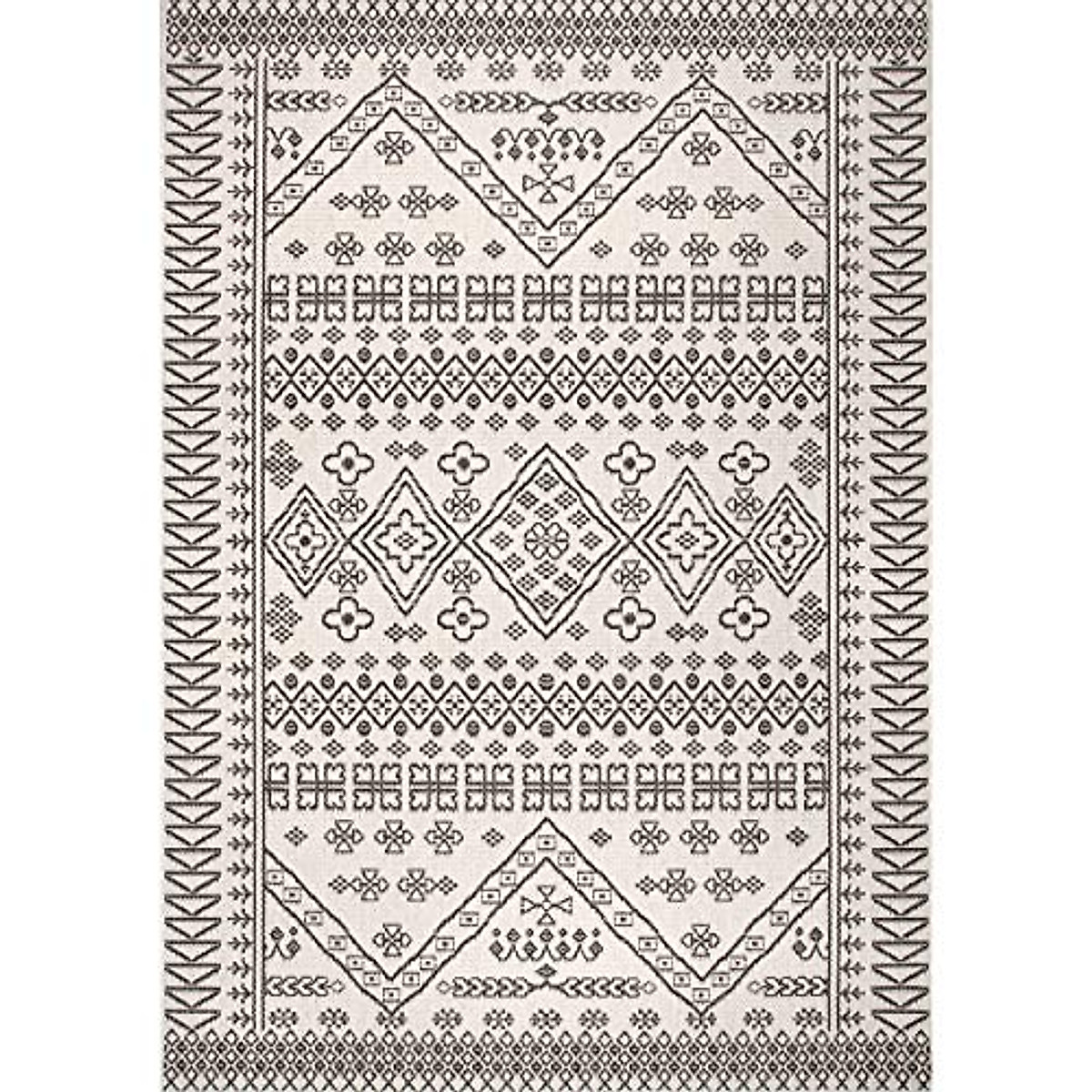 nuLOOM Kandace Tribal Indoor/Outdoor Area Rug, 3' x 5', Ivory