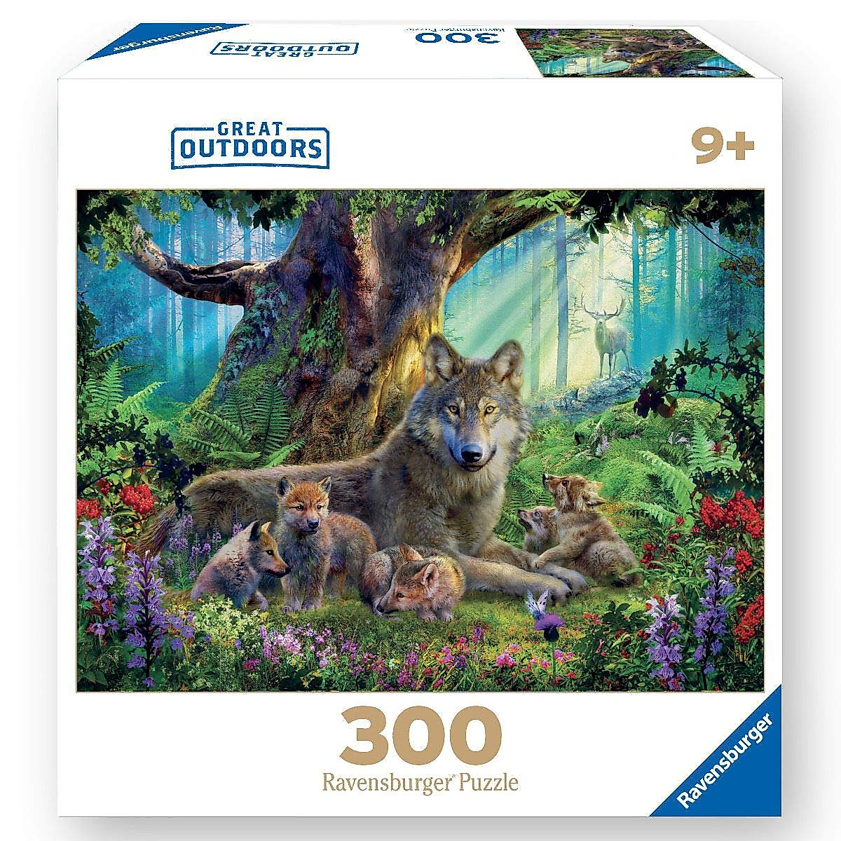 Ravensburger Great Outdoors Puzzle Series: Wolves in The Forest - 300 Piece Unique Jigsaw Puzzle for All Ages | Premium Quality | Anti-Glare Surface | FSC-Certified Materials