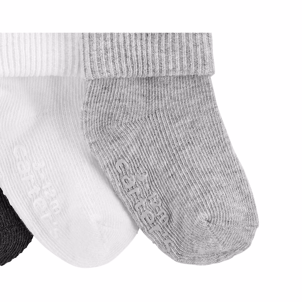 Carter's Baby-Boys Socks, Solid, 3-12 Months (Pack of 6)
